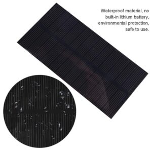 DEWIN 1W 6V Solar Panel, DIY Safety Solar Power Charging Panel Monocrystalline Silicon