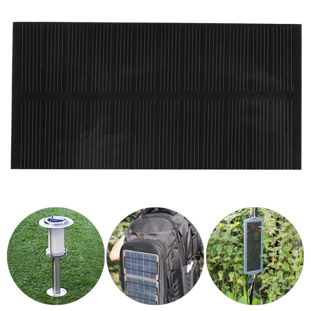 DEWIN 1W 6V Solar Panel, DIY Safety Solar Power Charging Panel Monocrystalline Silicon