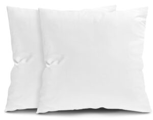 fixwal throw pillow inserts set of 2-26 x 26 inches bed and couch pillows - euro pillow indoor decorative pillows for bed and sofa