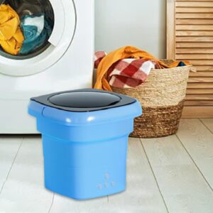 Portable Foldable Washing Machine, Compact Small Washer Lightweight 36W Mini Clothes Washer for Laundry Travel Apartment Sock Baby Clothes, blue