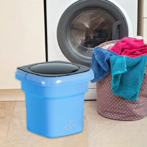 Portable Foldable Washing Machine, Compact Small Washer Lightweight 36W Mini Clothes Washer for Laundry Travel Apartment Sock Baby Clothes, blue