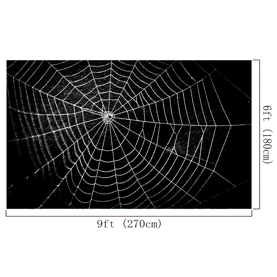 Lofaris Halloween Spider Web Backdrop Black Horrible Birthday Baby Shower Bridal Party Spooky Decorations Banner Photography Background Pink Ghost Spider Web Bat Horrible Party Photoshoot 9x6ft