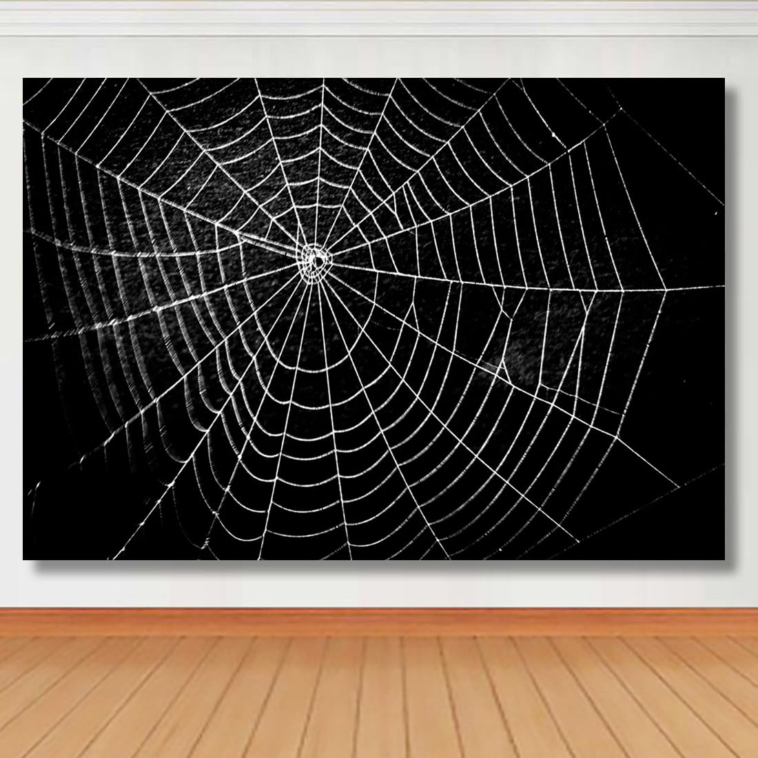 Lofaris Halloween Spider Web Backdrop Black Horrible Birthday Baby Shower Bridal Party Spooky Decorations Banner Photography Background Pink Ghost Spider Web Bat Horrible Party Photoshoot 9x6ft