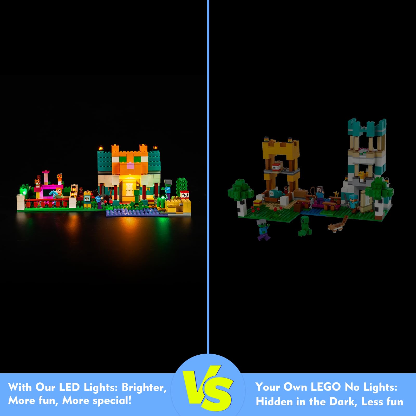 LocoLee LED Light Kit for Lego The Crafting Box 4.0 21249, 2023 Upgraded Creative Lighting Set Accessories Compatible with Lego 21249 Building Set (Lights Only, No Models)