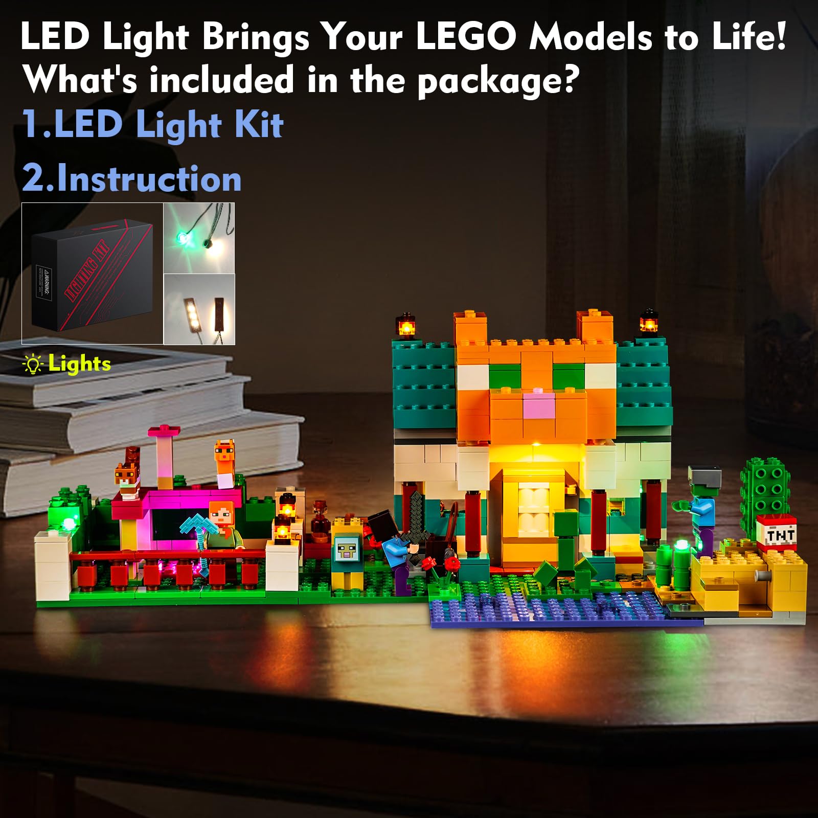 LocoLee LED Light Kit for Lego The Crafting Box 4.0 21249, 2023 Upgraded Creative Lighting Set Accessories Compatible with Lego 21249 Building Set (Lights Only, No Models)