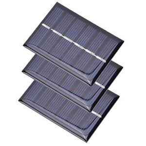 delaman 3pcs solar panel, 0.3w polysilicon solar panel charging power board charger for small power appliances