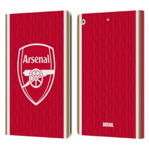 head case designs officially licensed arsenal fc home 2023/24 crest kit leather book wallet case cover compatible with apple ipad 10.2 2019/2020/2021