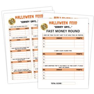 halloween friendly feud game - the hilarious party game of guessing top answers,feud game for adults,halloween party game,classroom game,family game night,team ice breaker game-1