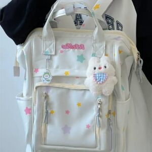 irLocy Star Backpack Y2K Backpack College Backpack Cute Preppy Backpack Aesthetic Backpack Y2K Accessories (beige)