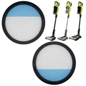 aolleteau 2 pack filter replacement for ryobi 18v 1 + cordless stick vacuum pblsv716k, pblsv716b, pblsv717k, pblsv717b, pcl720k, pcl720, compare to part a32sv720n