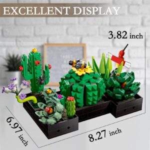 Vocrev Succulents Flowers Building Sets Compatible with Lego Sets for Adult, Tiny Succulent Flower Plant Home Décor, Botanical Collection, Ideas Gifts for Girls Women Flower-Lovers, 590 Pieces