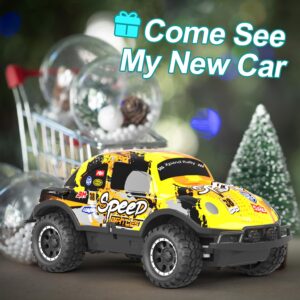 Giociiol Remote Control Car, 1/24 Scale Light Up Racing Car Toys, RC Car for Kids with Cool Led Lights, Hobby RC Cars Toys Birthday Gifts for 3 4 5 6 7 8 Year Old Boys Girls