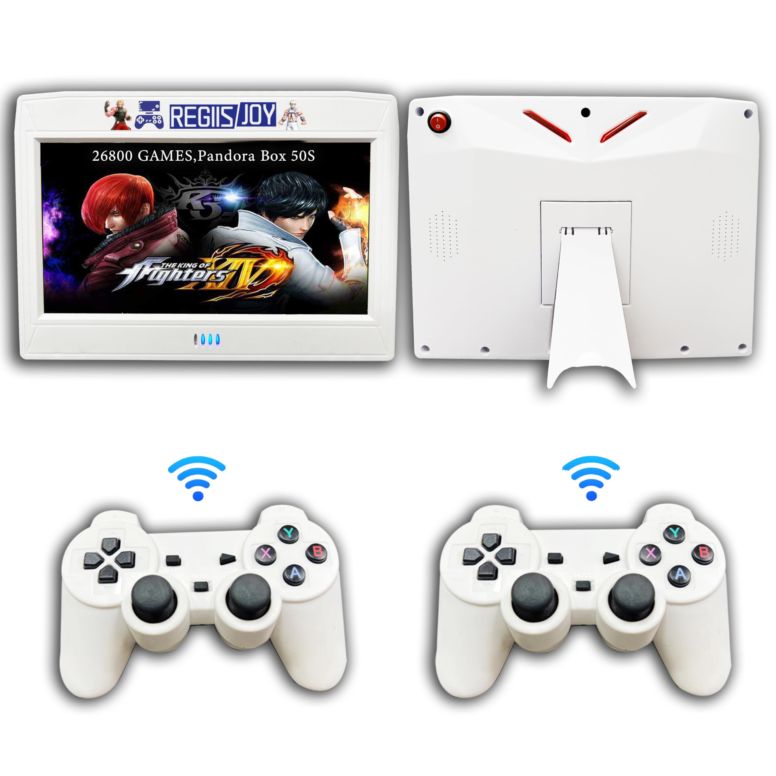 RegiisJoy 28000 in 1 Handheld Portable Arcade Game Console Mini Pandora Box 50S with HD Screen 2.4GHZ Wireless Controllers Search/Hide/Save/Load/Pause Games