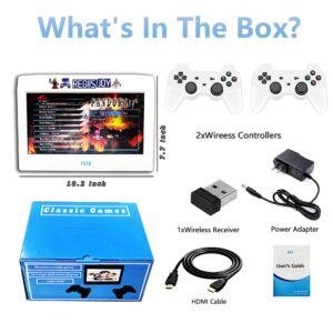 RegiisJoy 28000 in 1 Handheld Portable Arcade Game Console Mini Pandora Box 50S with HD Screen 2.4GHZ Wireless Controllers Search/Hide/Save/Load/Pause Games