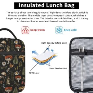 Greatreme Withy Mushrooms Lunch Bag For Men Women, Reusable Insulated Lunch Bag Portable Lunch Tote