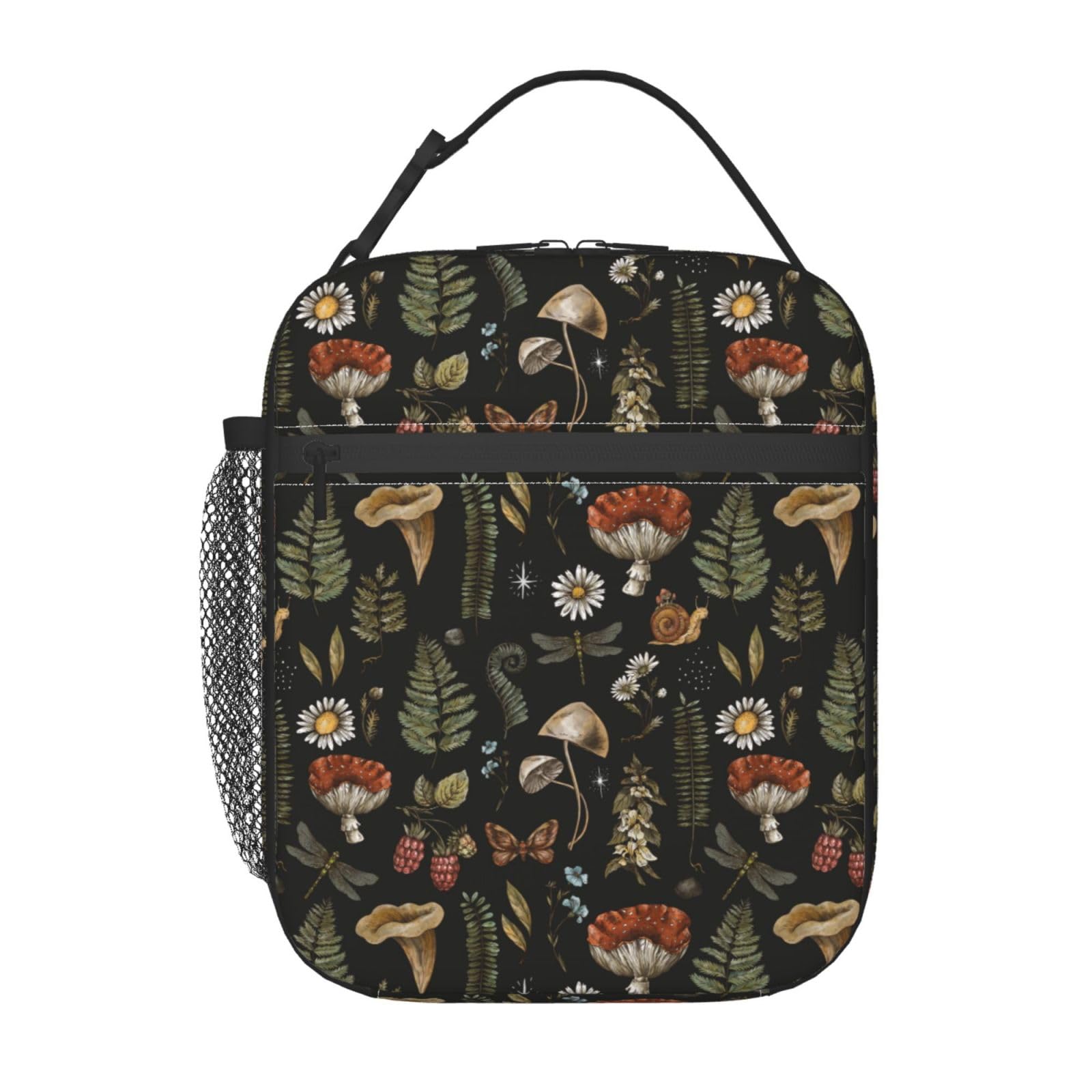 Greatreme Withy Mushrooms Lunch Bag For Men Women, Reusable Insulated Lunch Bag Portable Lunch Tote