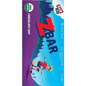 CLIF Kid Zbar - Chocolate Chip - Soft Baked Whole Grain Snack Bars - USDA Organic - Non-GMO - Plant-Based - 1.27 oz. (24 Pack)