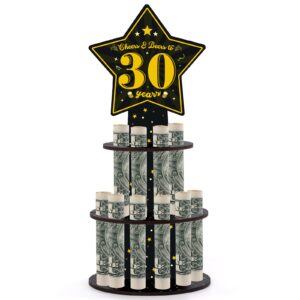 xylolfsty cheers and beers to 30 years money holder 30th birthday cash cake gifts black gold 30th birthday money gifts idea for friends mom dad aunt uncle