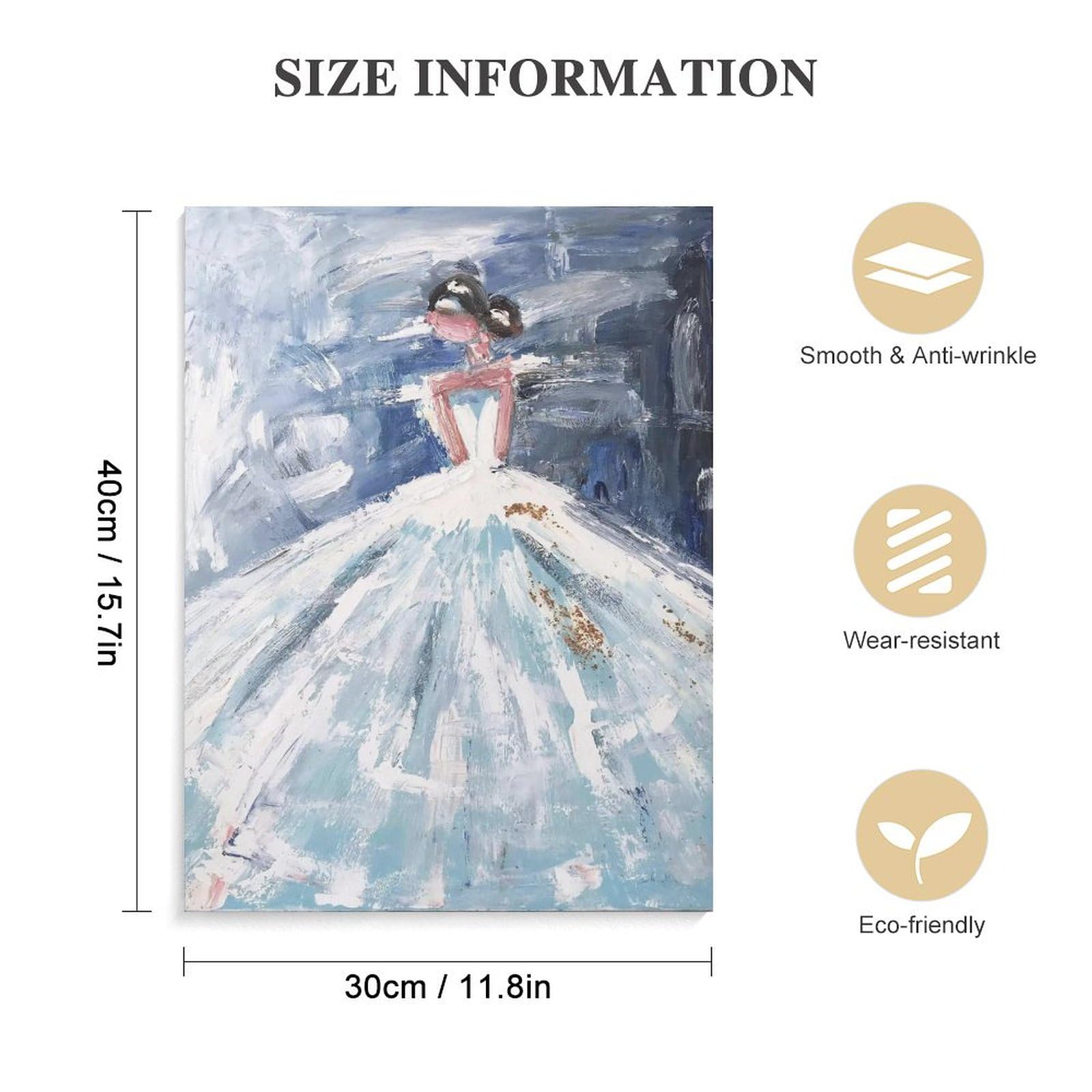 Abstract Wall Art Figure with Dress French High Fashion Painting Oil Painting Wall Art Paintings Canvas Wall Decor Home Decor Living Room Decor Aesthetic 24x32inch(60x80cm) Unframe-Style