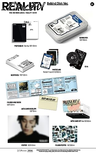 U-KNOW Yunho Reality Show 3rd Mini Album Behind Disk Version Limited Edition CD+1p Folded Poster on Pack+44p PhotoBook A+44p PhotoBook B+1p PhotoCard+1p Lyric Paper+6p META Card+Tracking Sealed