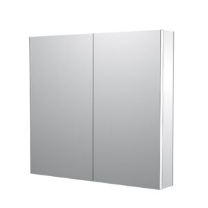 sunrosa medicine cabinet with mirror, 30" w×31.5" h bathroom tempered glass mirror medicine cabinet, wall-mountable and recessed-in medicine cabinet for bathroom, 2 symmetrical doors medicine cabinet