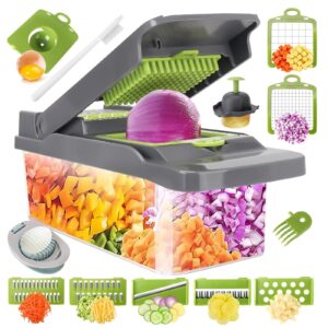 vegetable chopper vegetable cutter mandoline vegetable slicer - veggie onion potato salad food chopper manual-veg chopper and dicer/julienner- kitchen tools & gadgets, includes a free egg slicer.