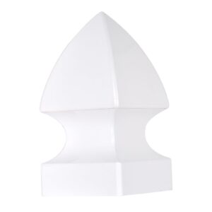 pvc fence post gothic style decking post caps for 4" x 4" vinyl fence post - white (4" x 4")