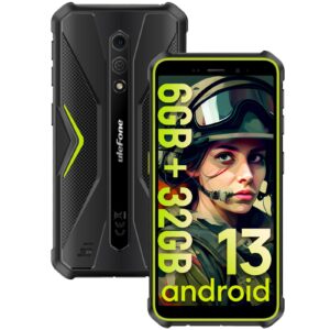 ulefone armor x12(2023) 4g rugged phones, ip68/ip69k, android 13 6gb + 32gb, 13mp + 8mp, 5.45 inch hd+ display, 4860mah big battery, global bands, dustproof, compass, nfc, otg, gps -green