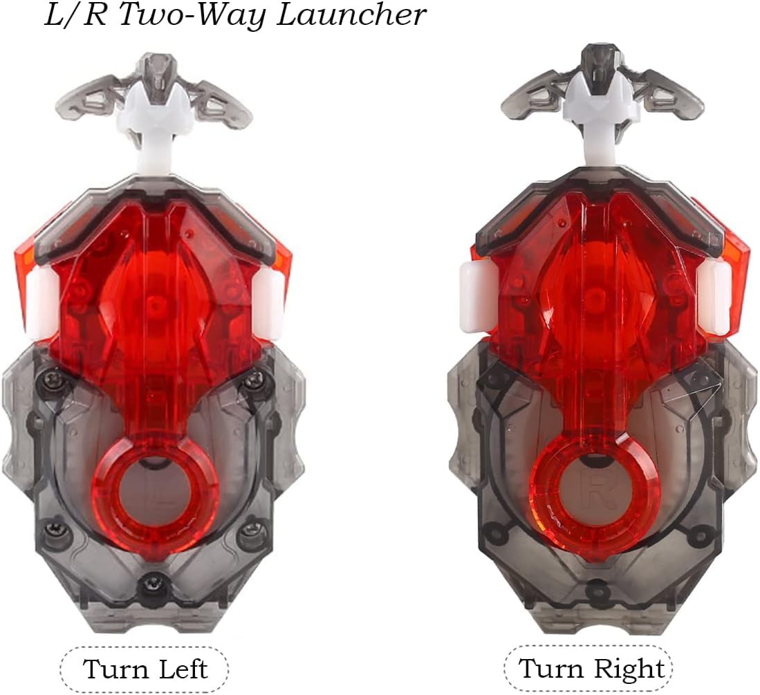 Battling Tops Burst Battle B-177 & B-175 Gyro Toy Set with B-184 and H-13A Left & Right Launchers