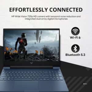 HP Victus Gaming Laptop, 15.6'' FHD 144Hz IPS Display, Intel Core i5-13420H, NVIDIA GeForce RTX 3050, 64GB RAM, 2TB PCIe SSD, Backlit Keyboard, Wi-Fi 6, HD Camera, Win 11 Pro, Blue, 32GB USB Card