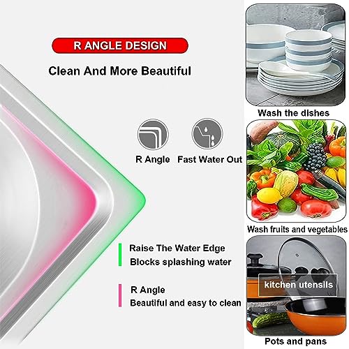 1 Compartment Restaurant Kitchen Utility Sink, Free Standing Mobile Sink Single Bowl, Multifunction Washbasin, Easy to Clean, for Laundry Room Bathroom Farmhouse Garage (Size : A 53x38cm/20.8x15in)