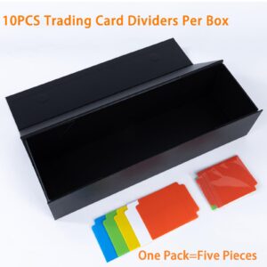 SFSOC Trading Card Storage Box & 20PCS Dividers,Toploader Storage Box,Baseball Card Storage Box Holds 900+ Cards or 200 Toploaders,Fit Football, Basketball, Hockey, Gaming & Trading Cards