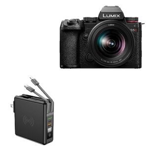 boxwave charger compatible with panasonic lumix s5ii (dc-s5m2) - wireless rejuva wall charger (10000mah) (18w), wireless rejuva wall charger (10000mah) for panasonic lumix s5ii (dc-s5m2) - jet black