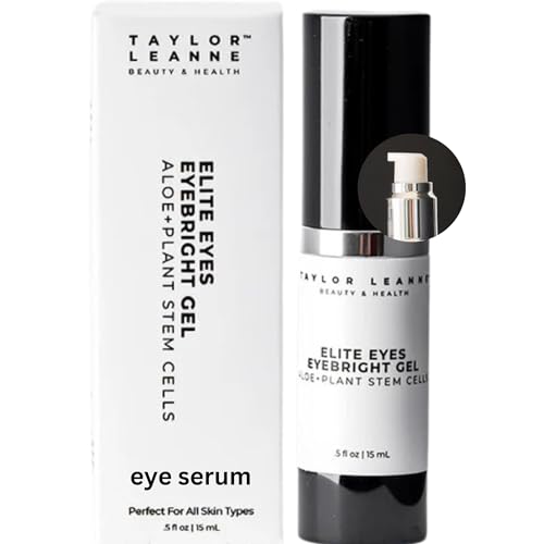 Eye Firming Serum Advanced Formula with Stem Cells Aloe Peptide - Anti Aging Reduce Wrinkles Fine Lines Dark Circles Undereye Puffy Bag Remover 0.5 oz