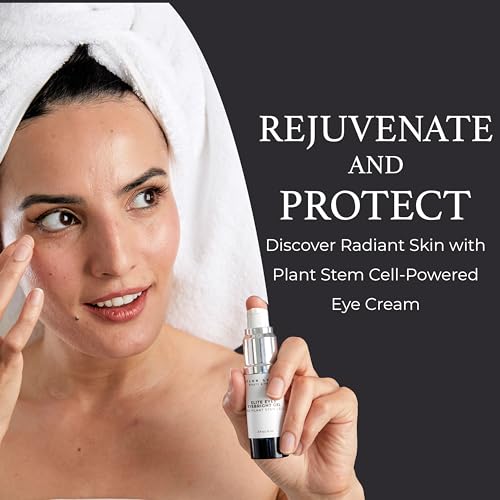 Eye Firming Serum Advanced Formula with Stem Cells Aloe Peptide - Anti Aging Reduce Wrinkles Fine Lines Dark Circles Undereye Puffy Bag Remover 0.5 oz