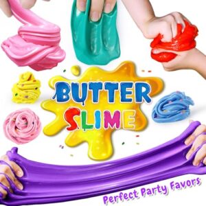 50 Pack Butter Slime Kit for Kids, Stress Relief Toys for Boys & Girls, Scented DIY Slime Toy for Party Favor, Soft and Non-Sticky, Birthday Easter Gifts Prize for Girl Boys Kids 6 7 8 9 10 11 12