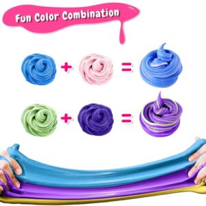 50 Pack Butter Slime Kit for Kids, Stress Relief Toys for Boys & Girls, Scented DIY Slime Toy for Party Favor, Soft and Non-Sticky, Birthday Easter Gifts Prize for Girl Boys Kids 6 7 8 9 10 11 12