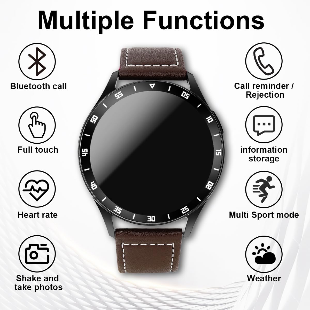 VOVOAEWACH 2 in 1 Smart Watch with Earbuds, 1.39 Inch Round Fitness Watch, Bluetooth Watch with Step, Calories, Tracker with Blood Oxygen Heart Rate Sleep Monitor for iOS & Android (Black)