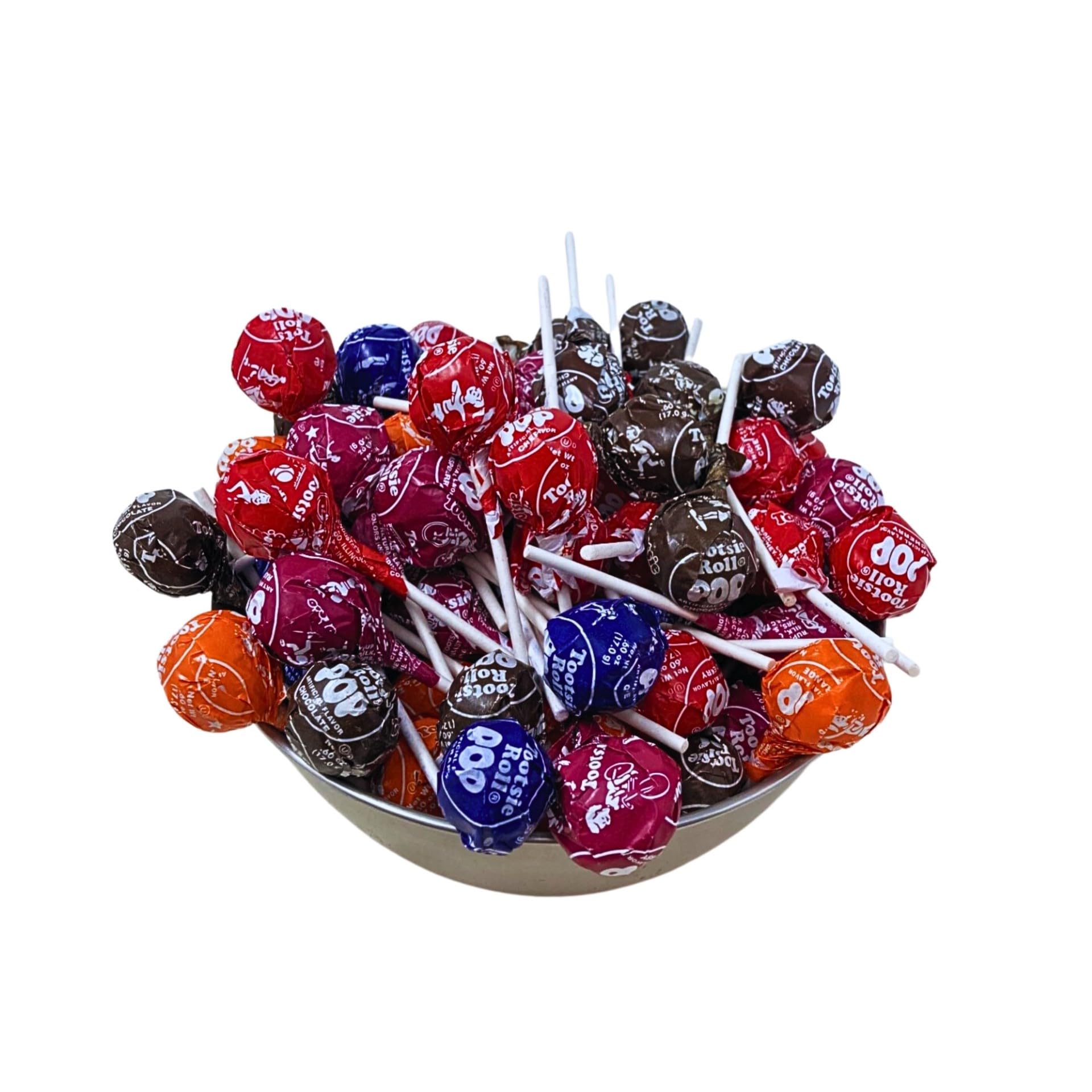 Assorted Fruit Flavored Tootsie Pops 6.5-Lbs- Five Classic Flavors Bulk Pack Of America's Favorite Lollipops - Individually Wrapped (104-Oz)