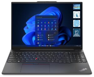 lenovo thinkpad e16 gen 1 16" wuxga touchscreen (intel 13th gen i7-1355u, 16gb ram, 512gb pcie ssd, ips) business laptop, backlit keyboard, fingerprint, wi-fi 6, 1080p webcam, win 11 pro - black