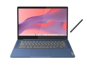 lenovo chromebook slim 14" fhd touchscreen laptop | mediatek kompanio 520 | 4gb ddr4 | 64gb emmc | arm mali-g52 mc1 | chrome os | blue| bundle with stylus pen