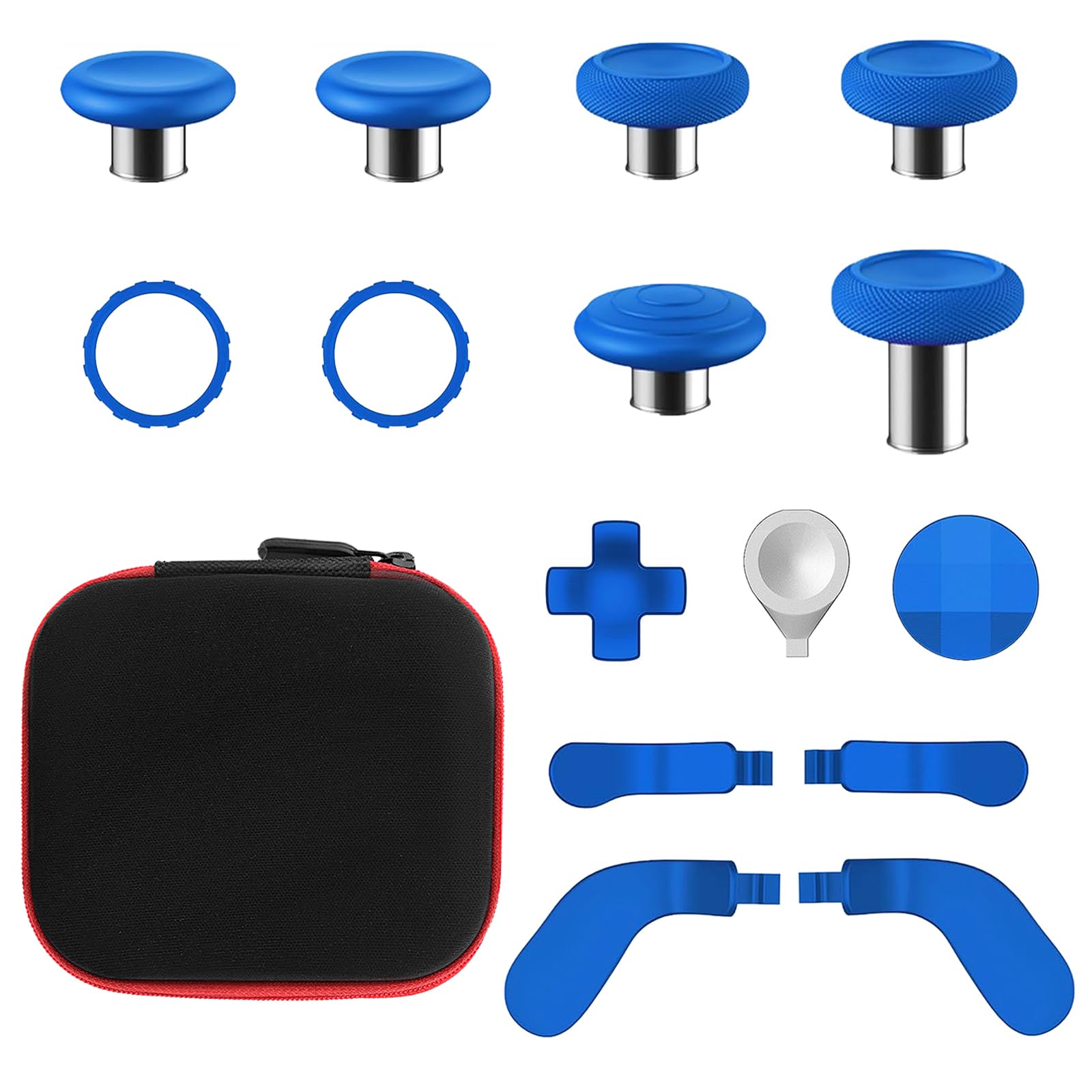 15 in 1 Accessories for Xbox Elite Wireless Controller Series 2,Metal Thumbsticks Replacement Set with 4 Paddles,2 D-pad and Repair Tools for Xbox Elite Series 2 Core Controller (Core Blue)