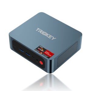 trigkey mini pc ryzen 7 s5 5700u(8 cores, 16 threads) mini computer 32gb ddr4 500gb m.2 nvme(max 3000mb/s) ssd gaming s5 mini computer os pro. wi-fi 6/bluetooth 5.2/4k@60hz/hdmi+dp/usb 3.0 micro pc