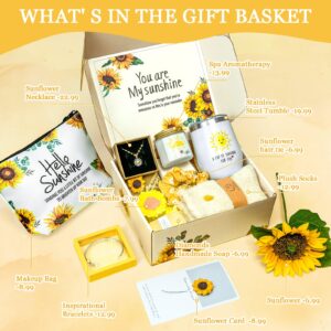 Sunflower Gifts for Women,Birthday Gifts for Women,Sending Sunshine Gift,Thank You Gifts,Care Package,Thinking of You Gifts for Women Mom Grandma Sister Best Friend,Graduation Gifts for Her