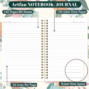 Notebook - 3 Pack A5 Lined Journal Notebooks, 8.3'' x 6'' Spiral Notebook, Journal Notebook with Thick Paper, Classic College Ruled Notebooks for Office, School Supplies