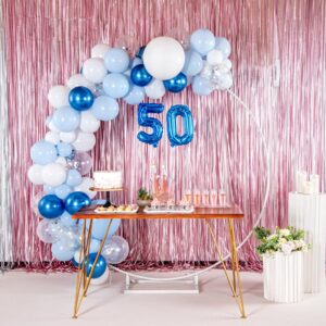 Restaurantware Balloonify 16 Inch Number Balloon 1 Digital Party Balloon - Number 5 Self-Sealing Blue Foil Mylar Balloon Hanging Film Decoration For Birthday Wedding Or Graduation