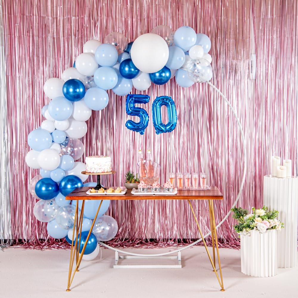 Restaurantware Balloonify 16 Inch Number Balloon 1 Digital Party Balloon - Number 5 Self-Sealing Blue Foil Mylar Balloon Hanging Film Decoration For Birthday Wedding Or Graduation