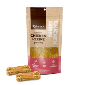 AFreschi Chicken and Turkey Dog Treats (Wrapped Rice Bone+Soft Strip, Pumpkin)