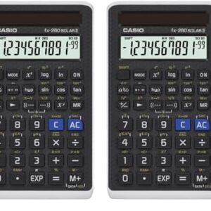 Casio FX 260 Solar II Scientific Calculator 5" x 0.6" x 2.9" (Pack of 2)