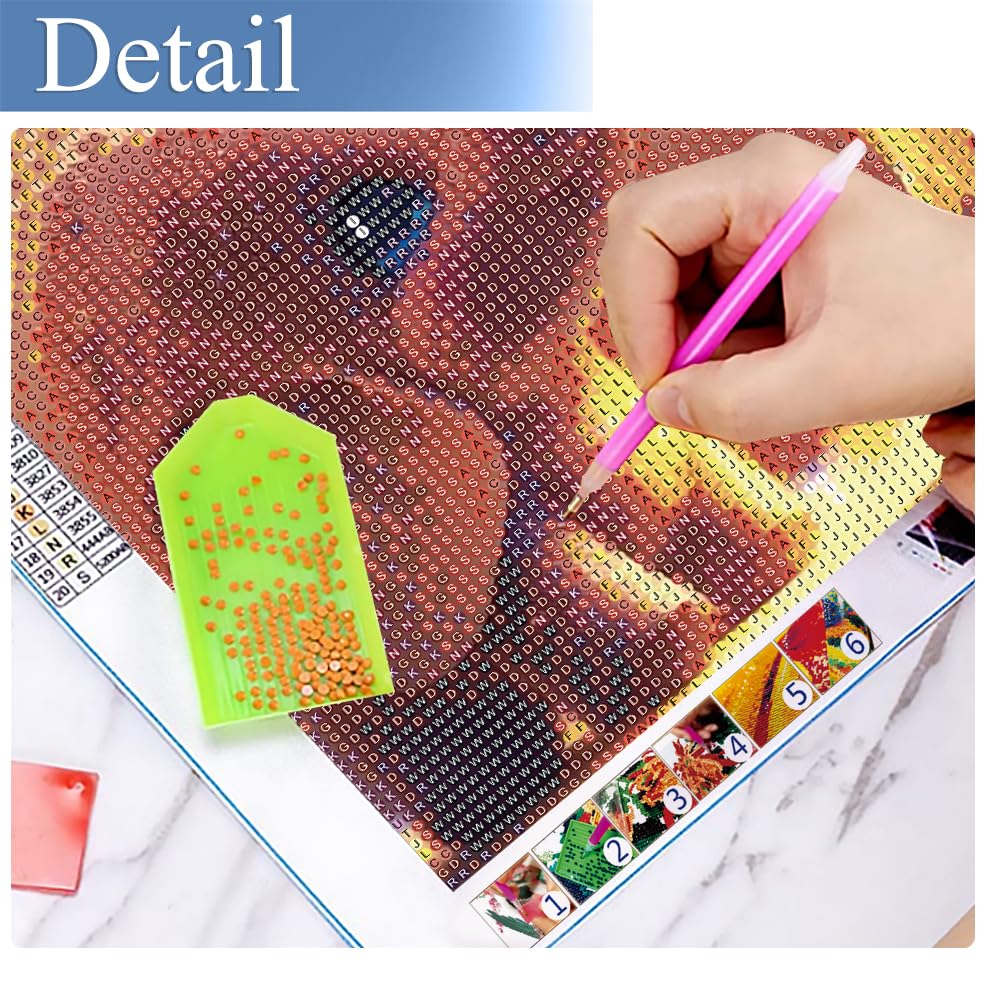 JFYHAB Elephant Diamond Painting Kits for Kids Adluts, Cartoon Animals DIY 5D Full Drill Round Resin Gem Art for Kids Children DIY Diamond Art for Home Wall Decor Gifts (12x12 inch)